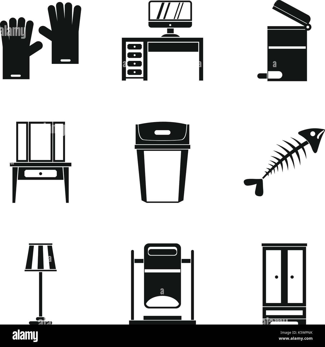 House cleaning icon set, simple style Stock Vector Image & Art - Alamy