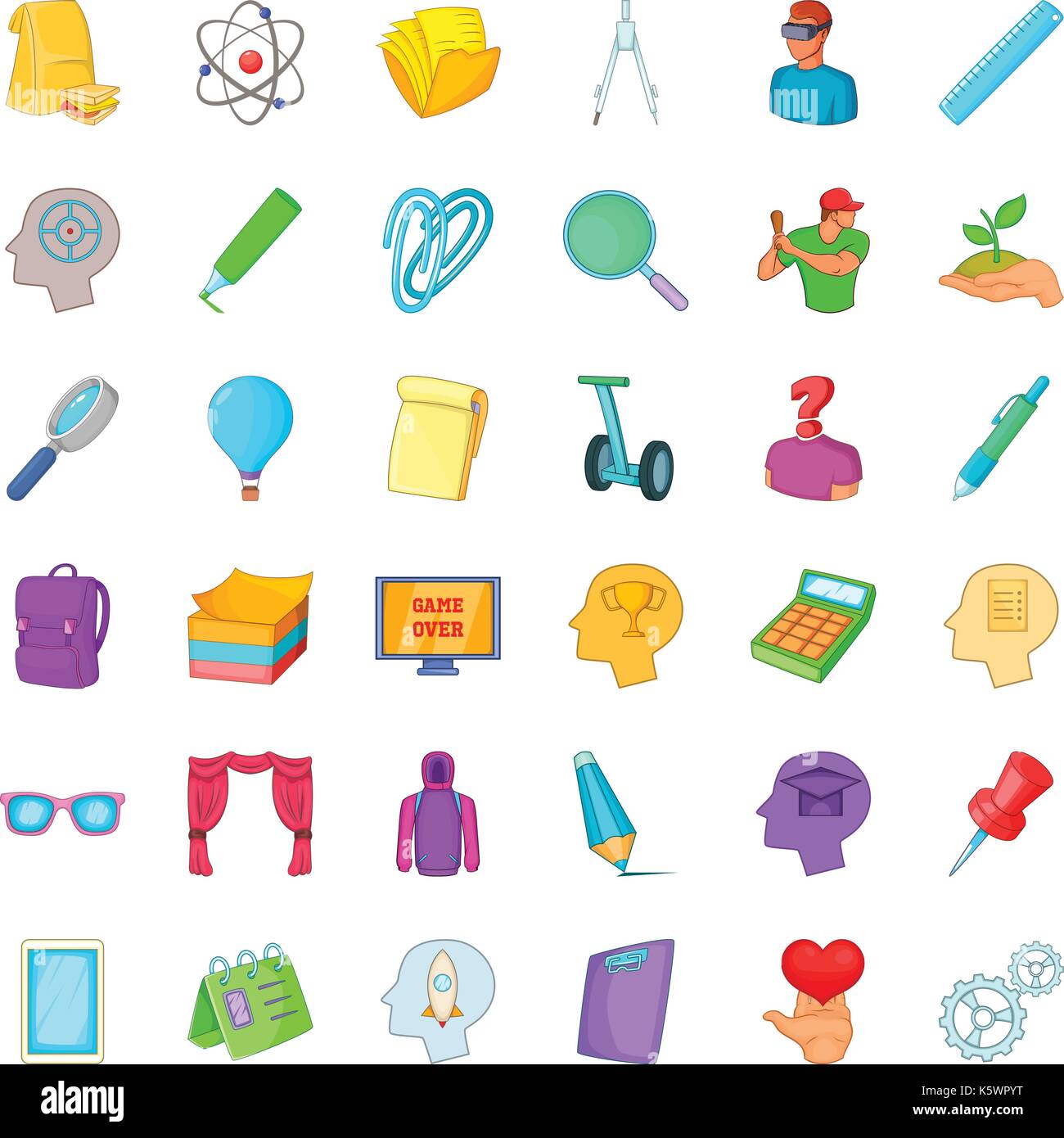 College icons set, cartoon style Stock Vector Image & Art - Alamy