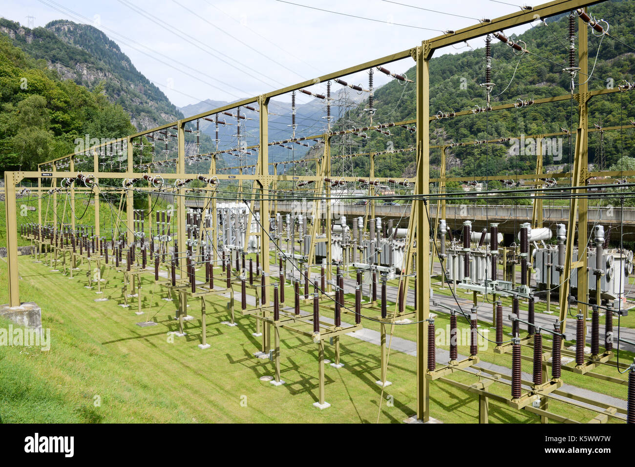 Power station making Electricity from a hydroelectric plant on ...