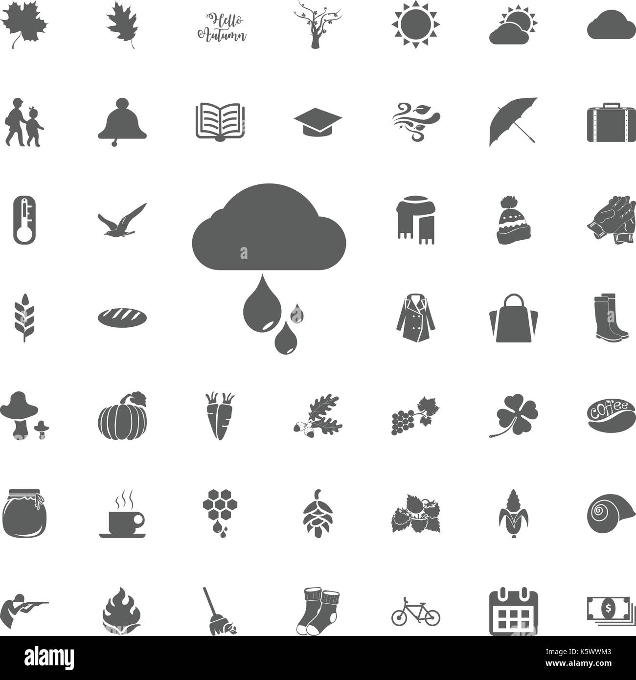 Cloud precipitation Stock Vector Images - Alamy