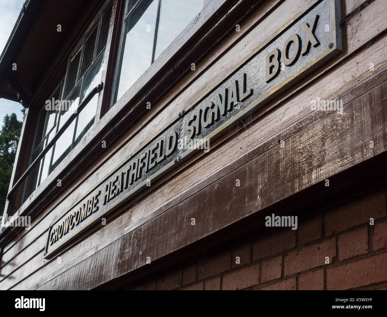 Signal Box at Crowcombe Heathfield railway station, Somerset, UK Stock ...