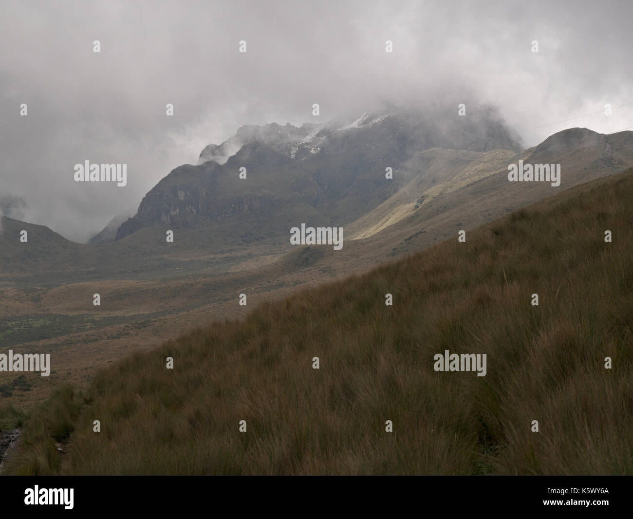 Pichincha, Ecuador - 2017: Panoramic view at the Pichincha volcano ...