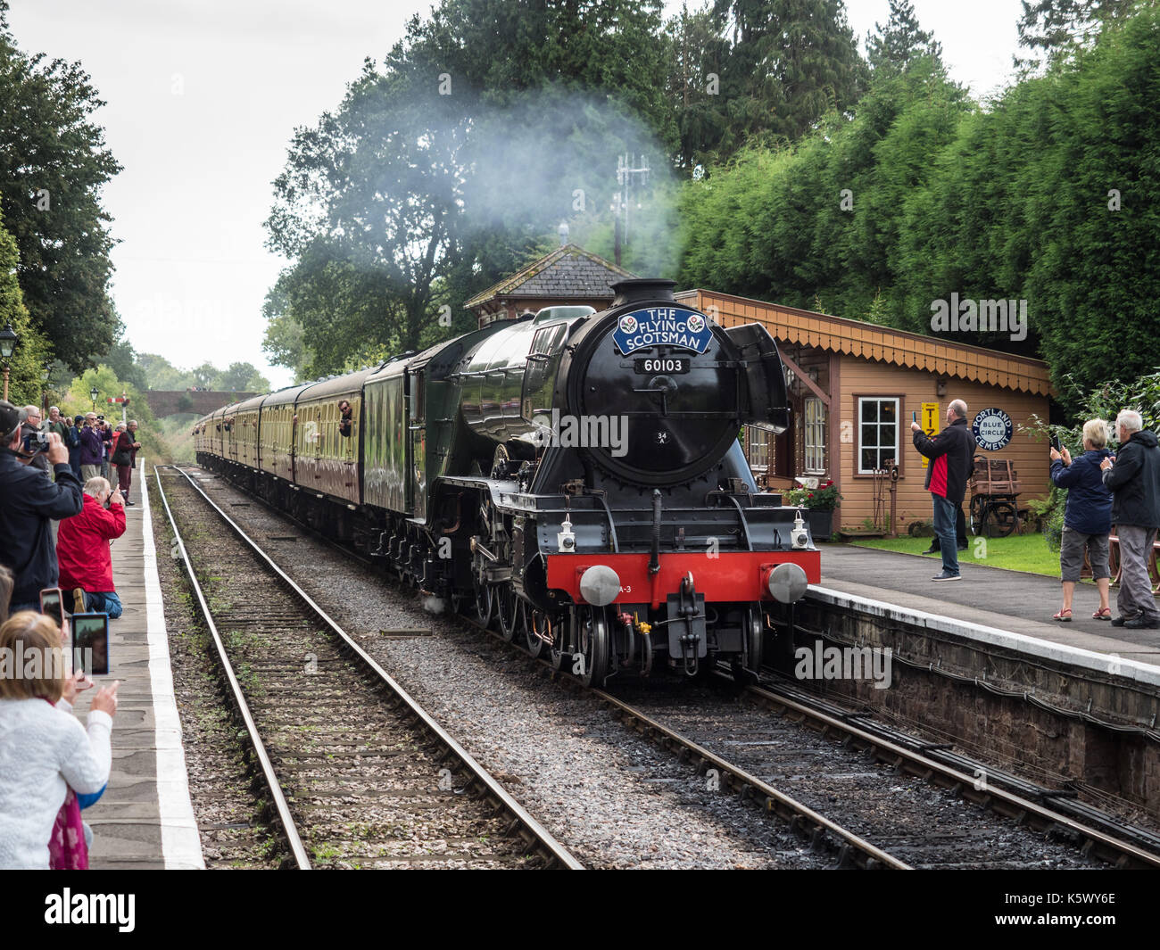 The Flying Scotsman 60103 steam locomotive at Crowcombe Heathfield ...