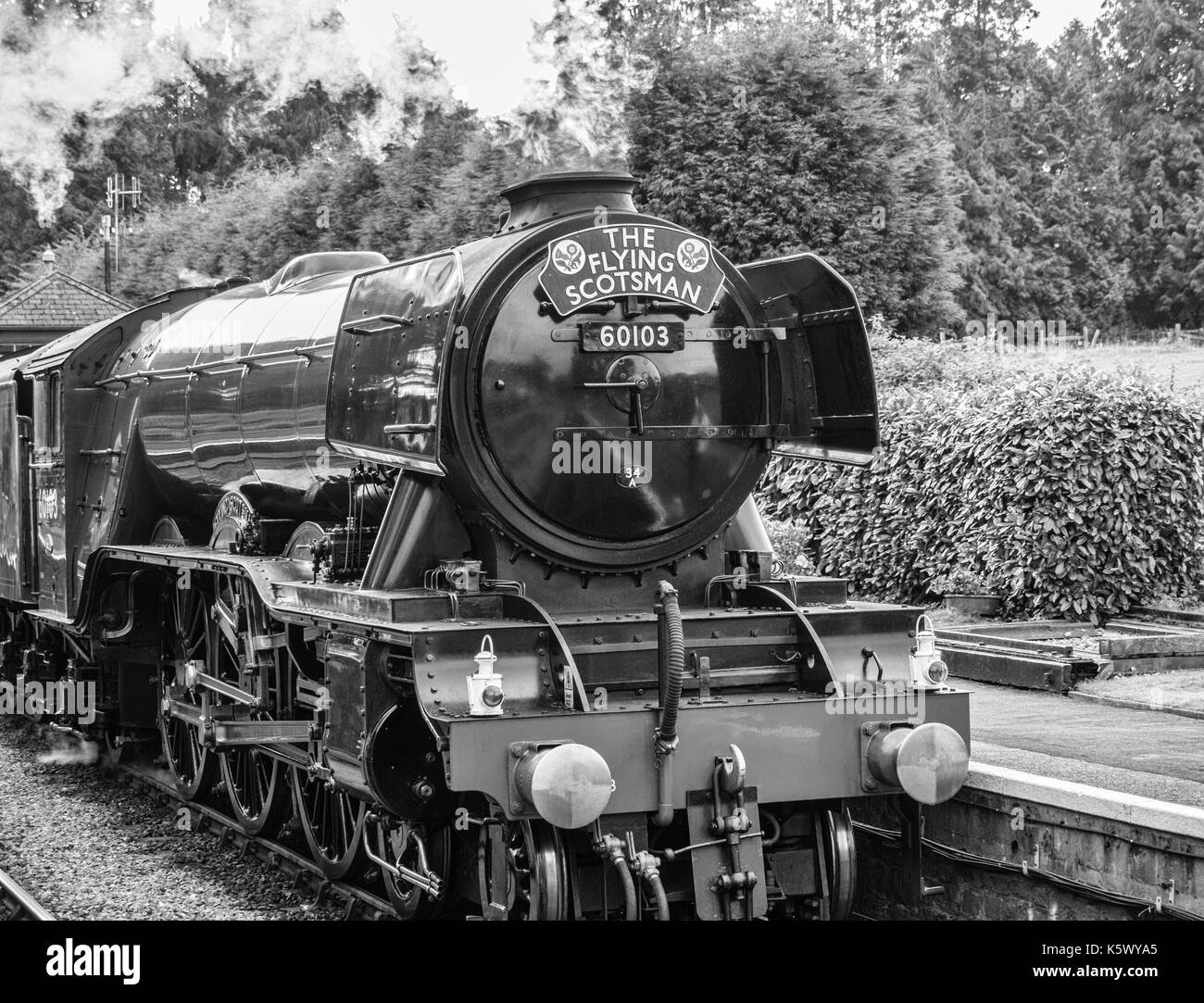 Flying scotsman steam train Black and White Stock Photos & Images - Alamy