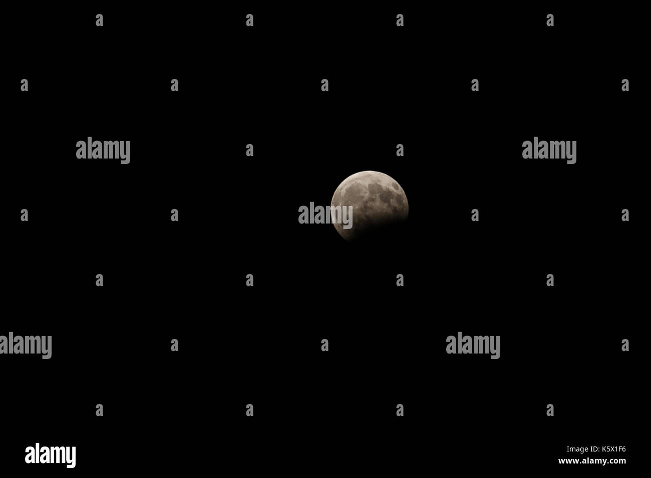 Partial Lunar Eclipse in Istanbul City, Turkey Stock Photo - Alamy
