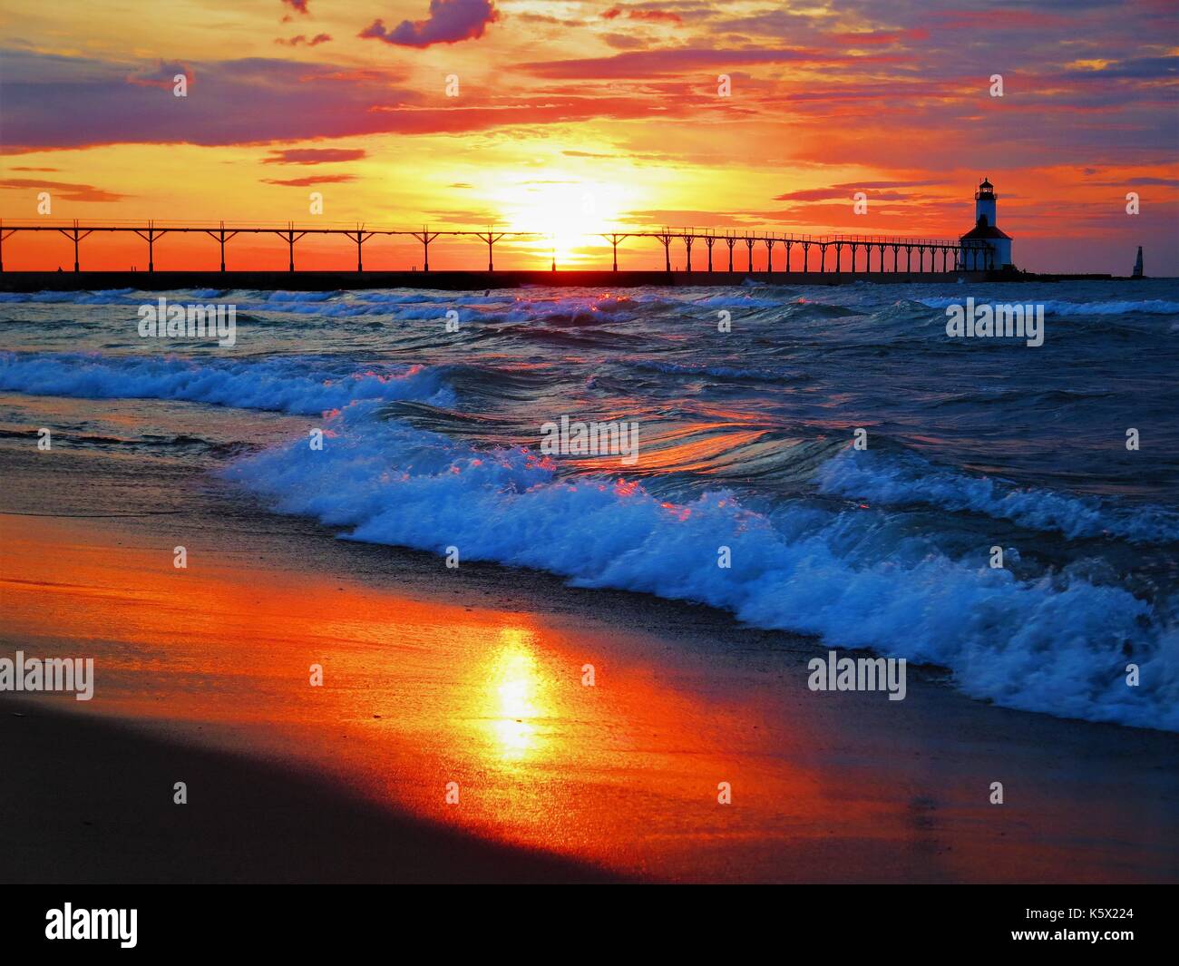 Indiana Lake Michigan Michigan City Stock Photos & Indiana Lake ...