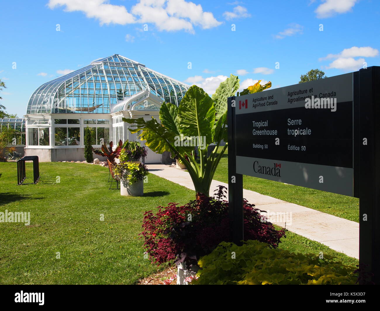 Tropical Greenhouse and Government of Canada sign at the Central ...