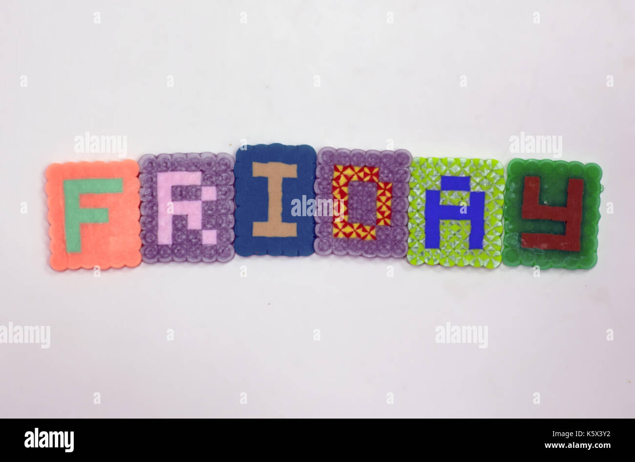 Fused bead word Stock Photo - Alamy