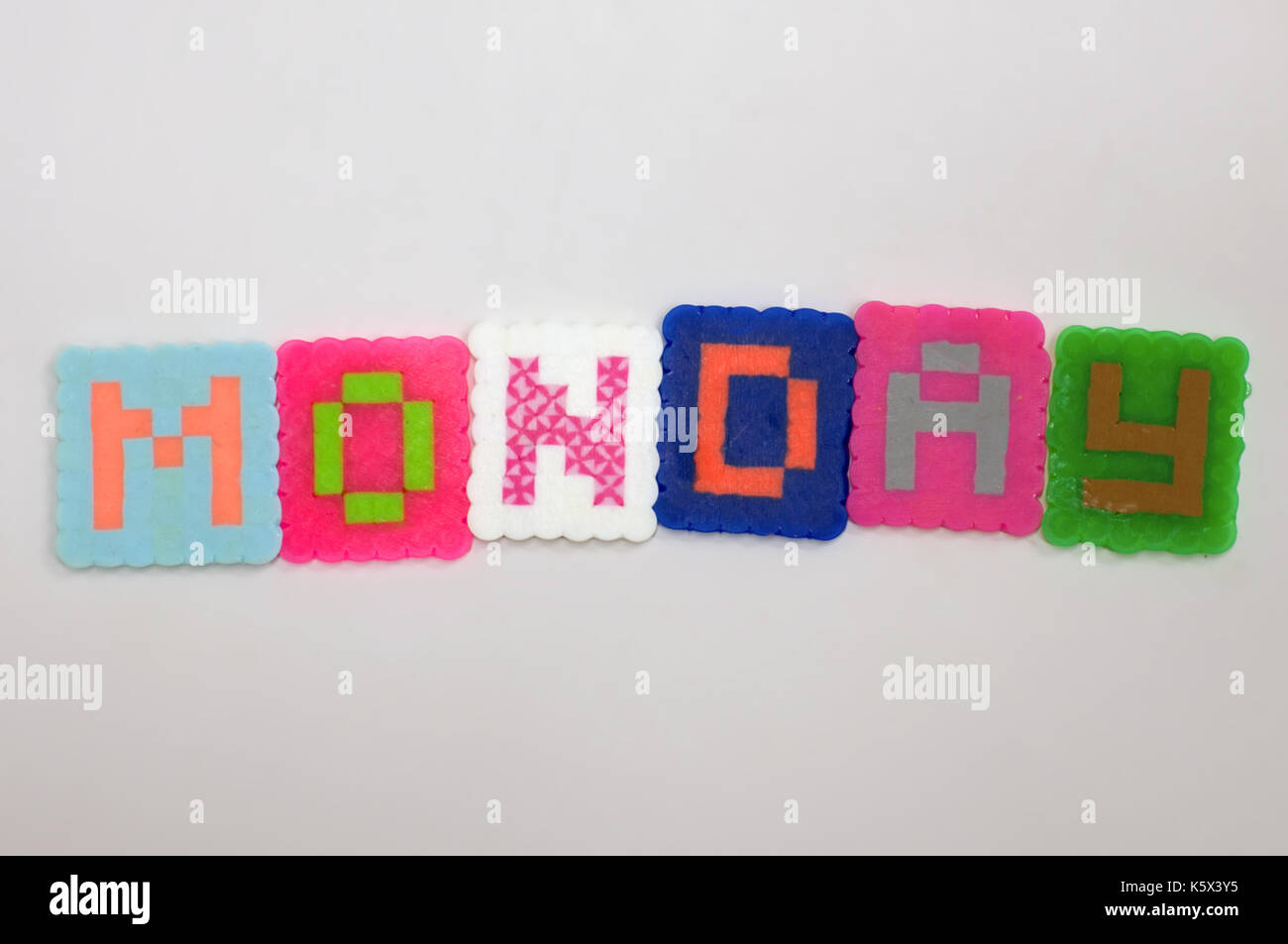 Fused bead word Stock Photo - Alamy