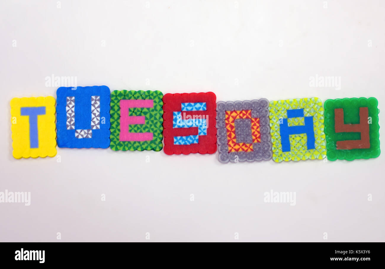 Fused bead word Stock Photo - Alamy