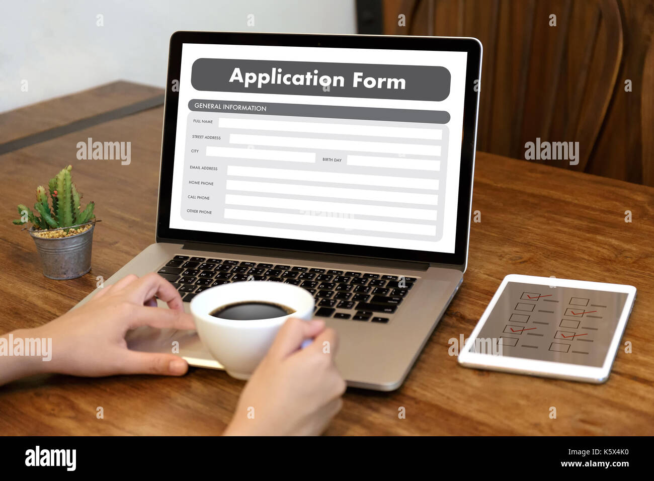 business man working on laptop computer use Online Web Job Application ...