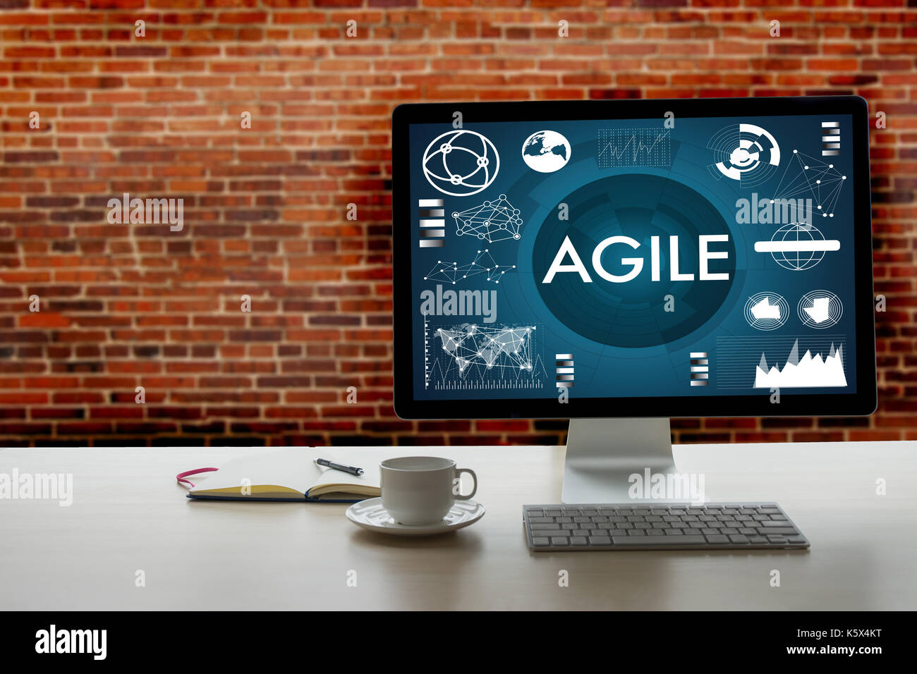 AGILE Agility Nimble Quick Fast Concept businessman working Stock Photo ...