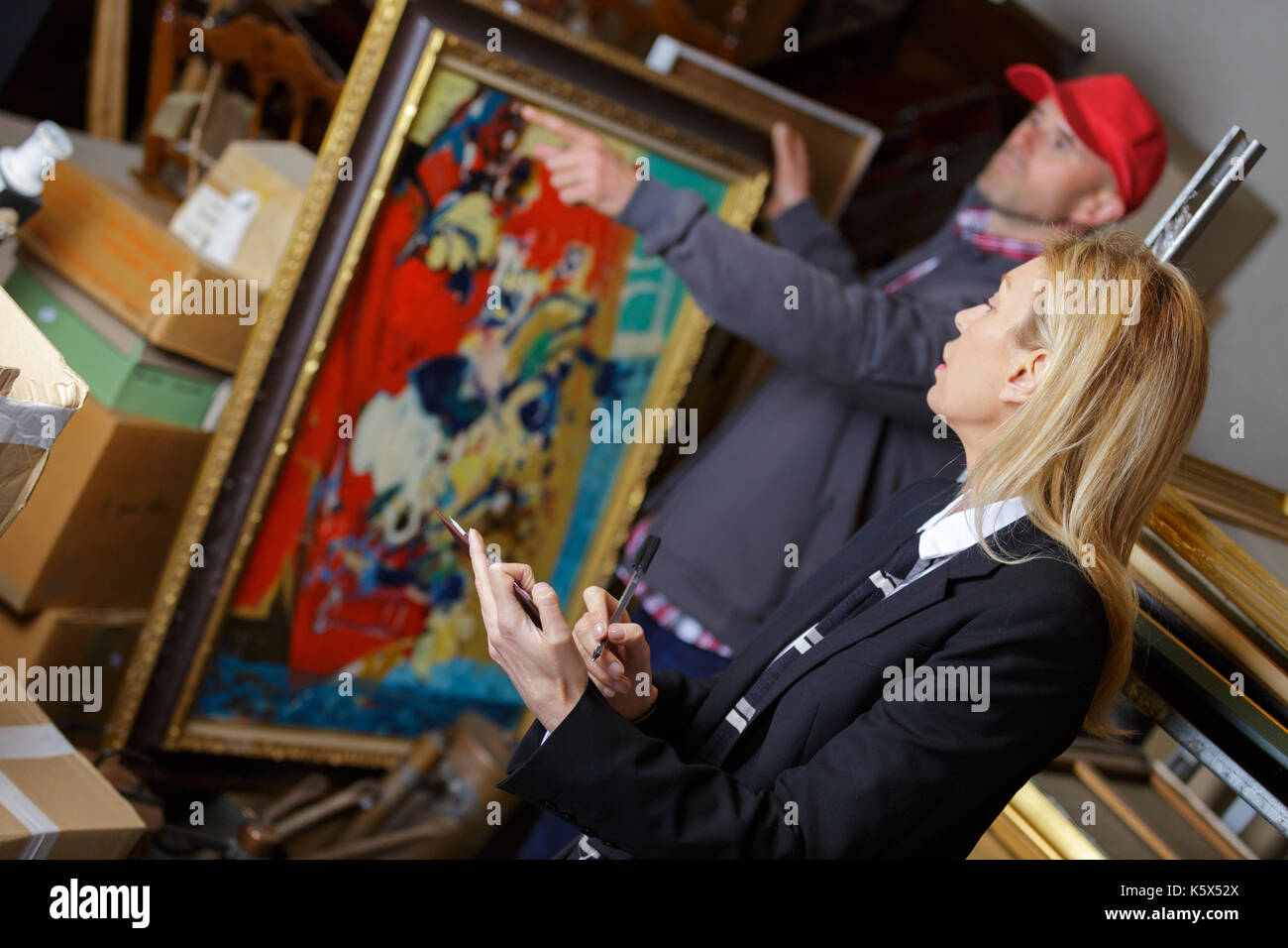 Female auctioneer hi-res stock photography and images - Alamy