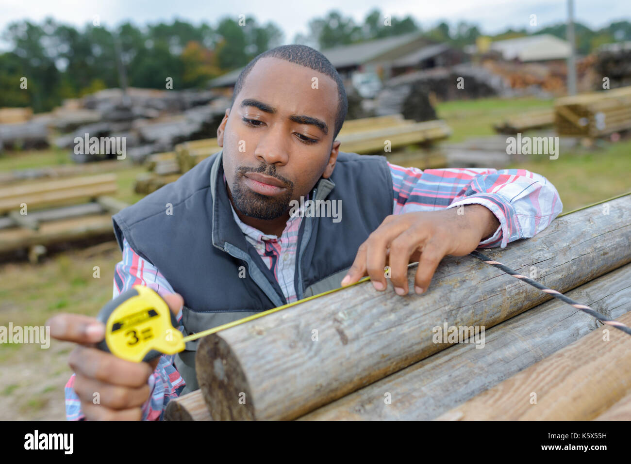 Measuring logs hi-res stock photography and images - Alamy