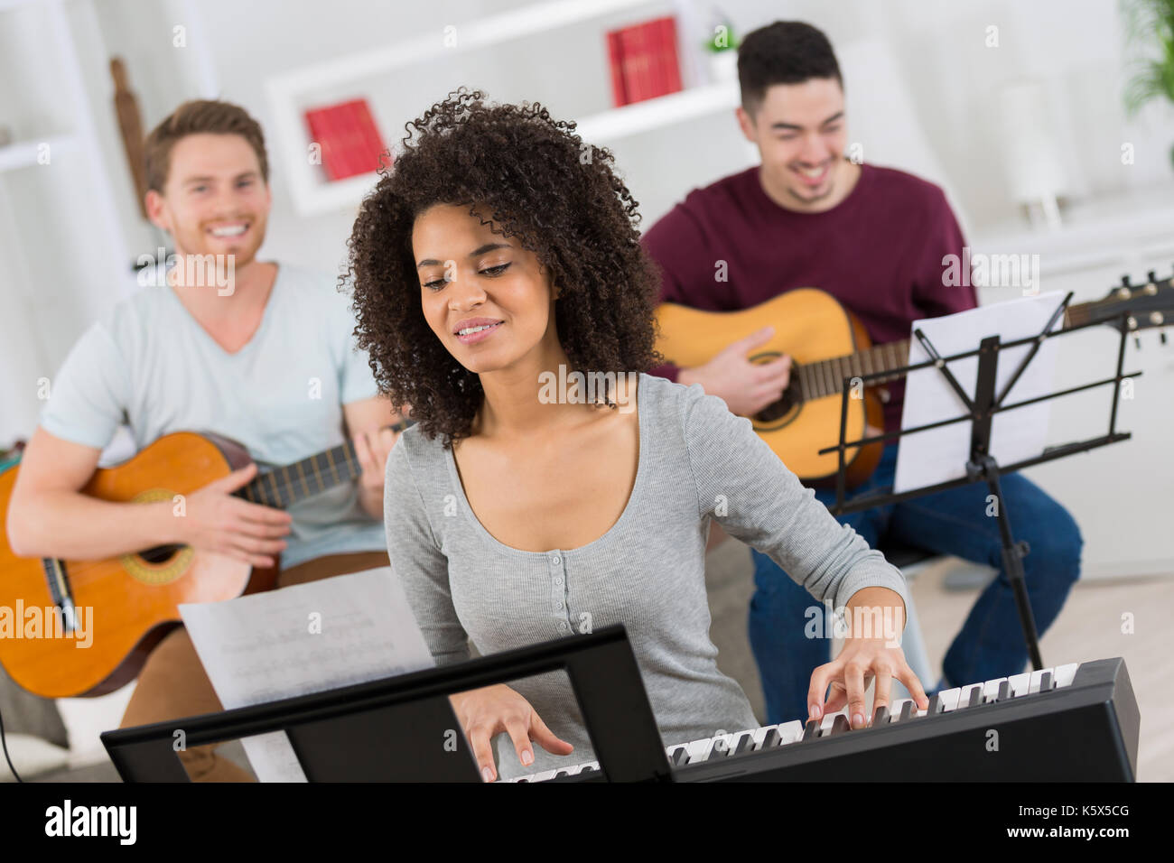 playing musical instrument Stock Photo - Alamy