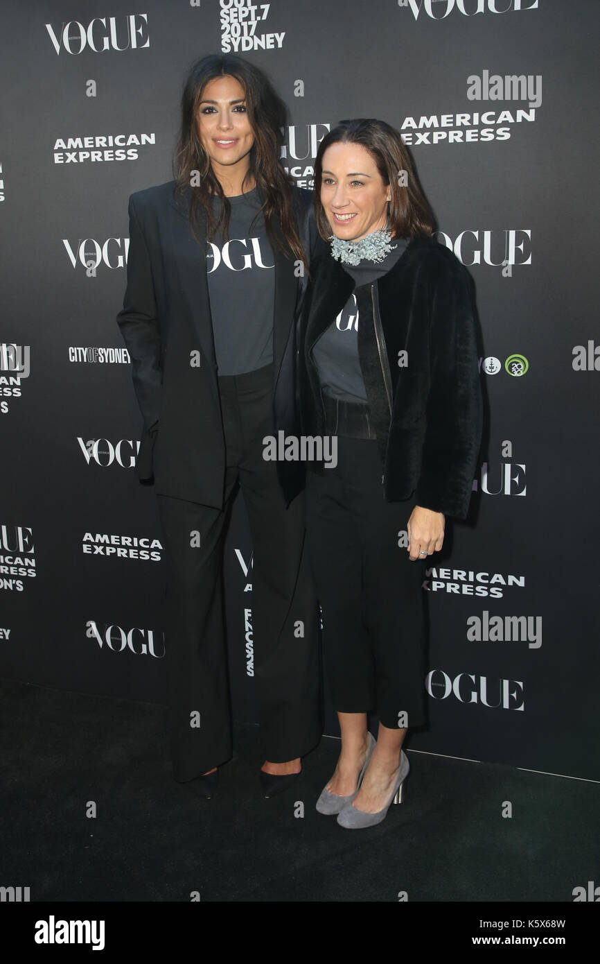 Pia Miller and Vogue Australia editor-in-chief, Edwina McCann at 2017 ...