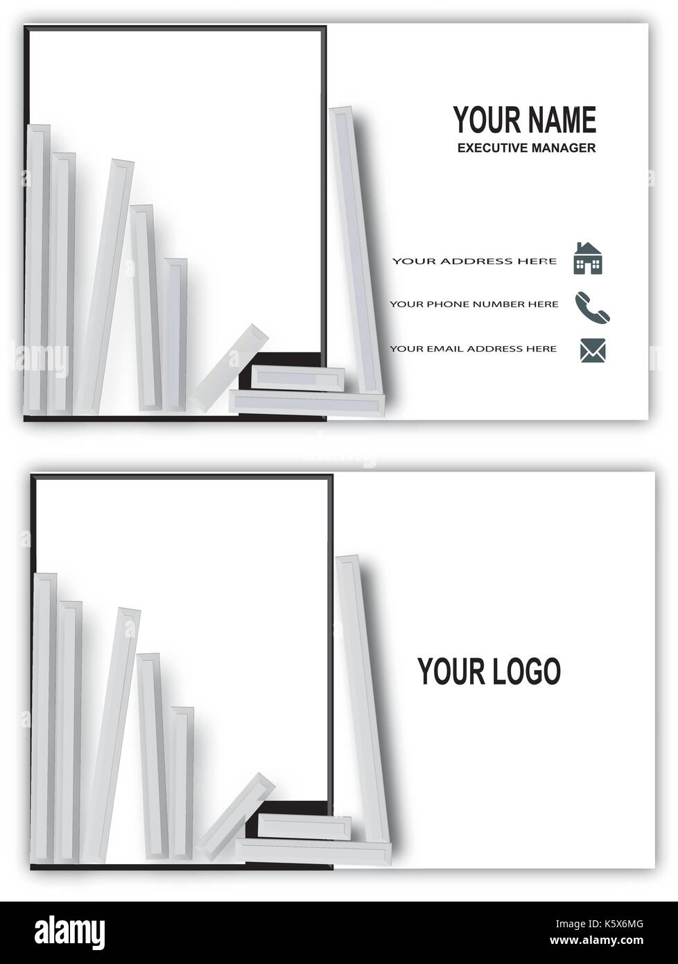 Red and blue line design vector business card Stock Vector Image & Art ...