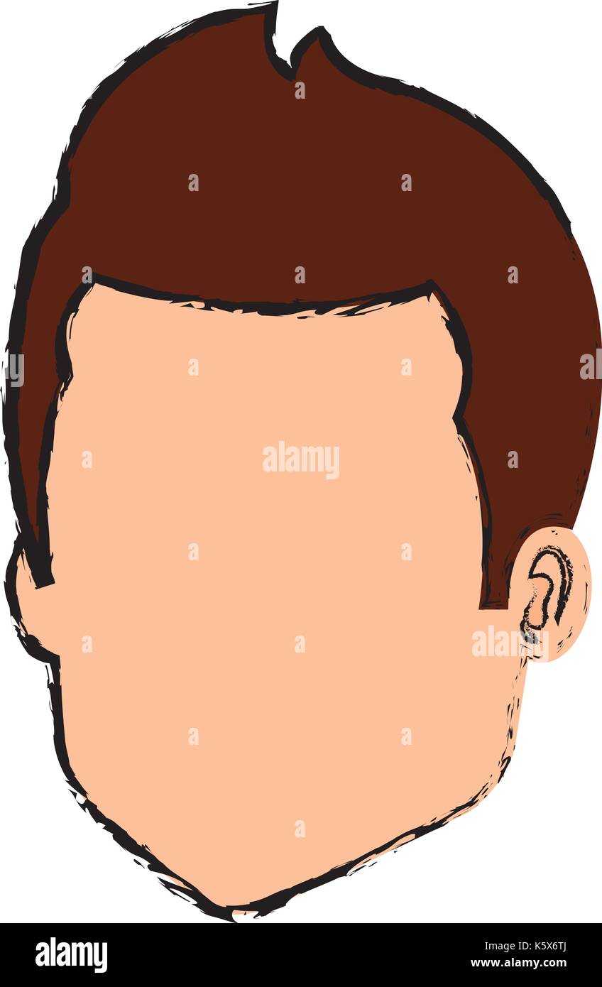 young man head avatar character vector illustration design Stock Vector ...