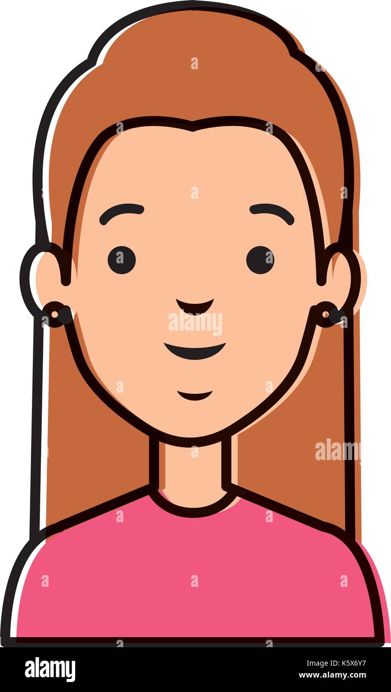 beautiful woman avatar character vector illustration design Stock ...