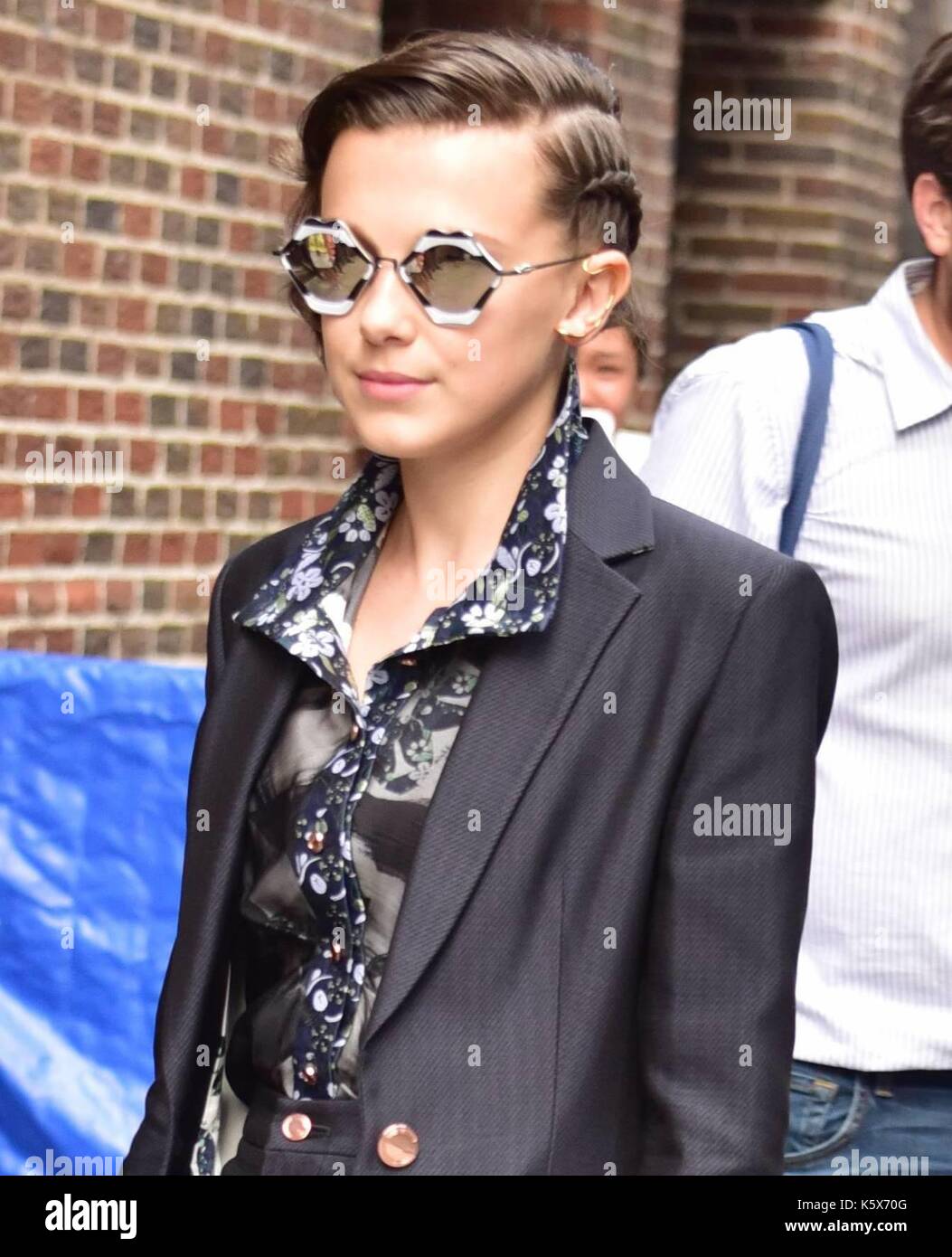 Millie Bobby Brown arrives at 'The Late Show with Stephen Colbert ...
