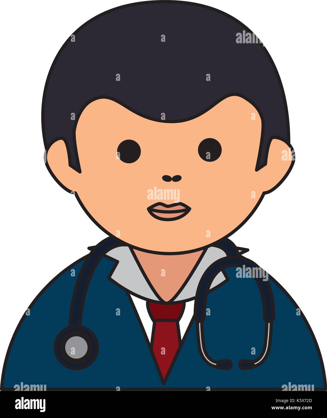 male doctor with stethoscope avatar character Stock Vector Image & Art ...