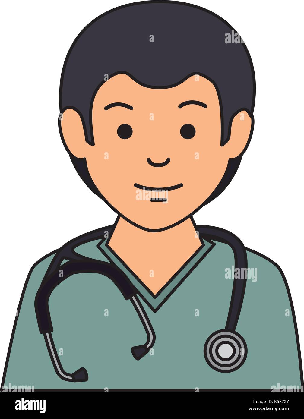 male doctor with stethoscope avatar character Stock Vector Image & Art ...