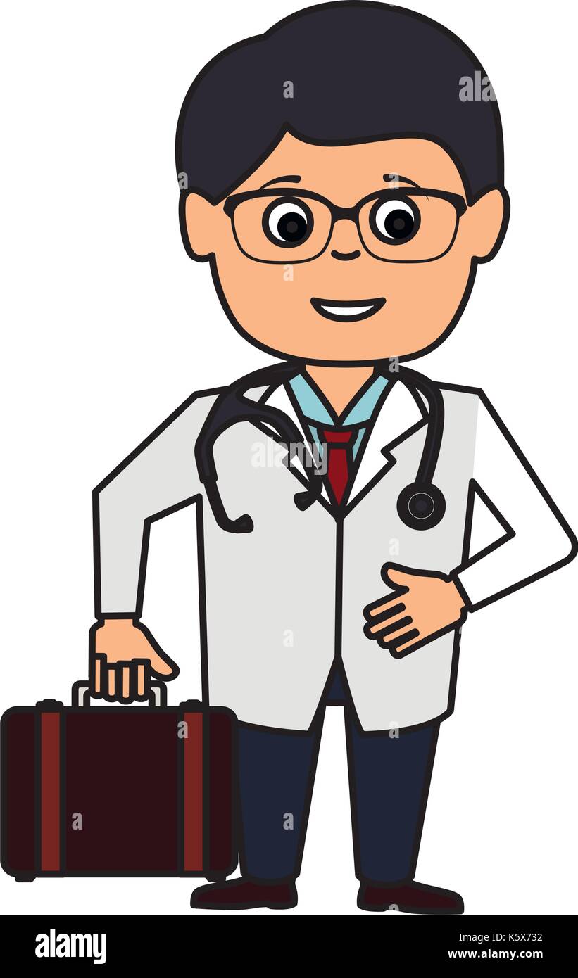 male doctor with stethoscope avatar character Stock Vector Image & Art ...