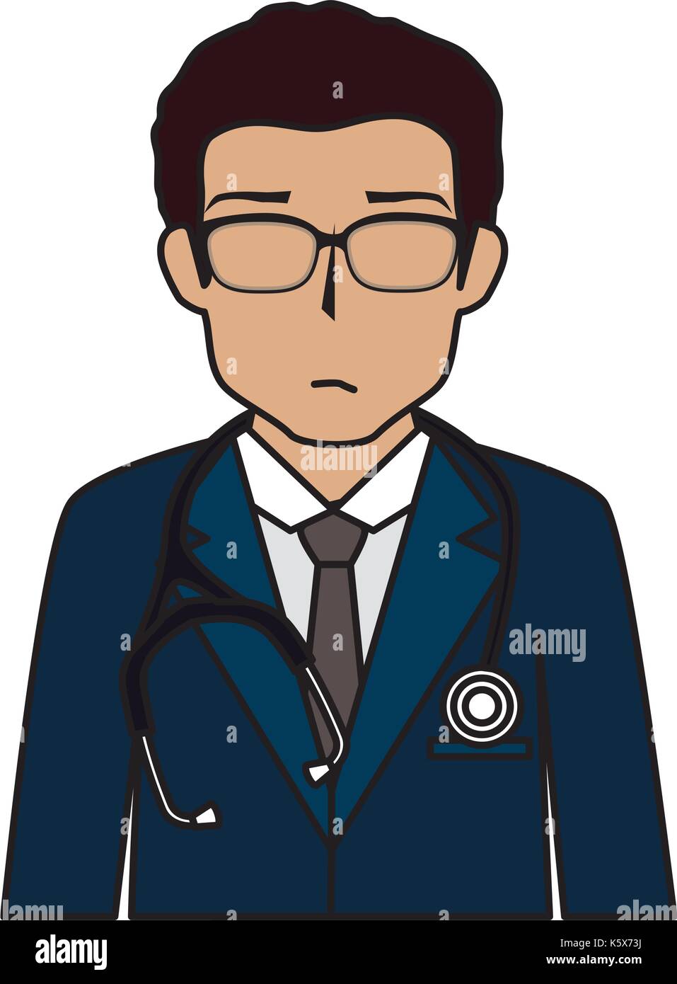 male doctor with stethoscope avatar character Stock Vector Image & Art ...