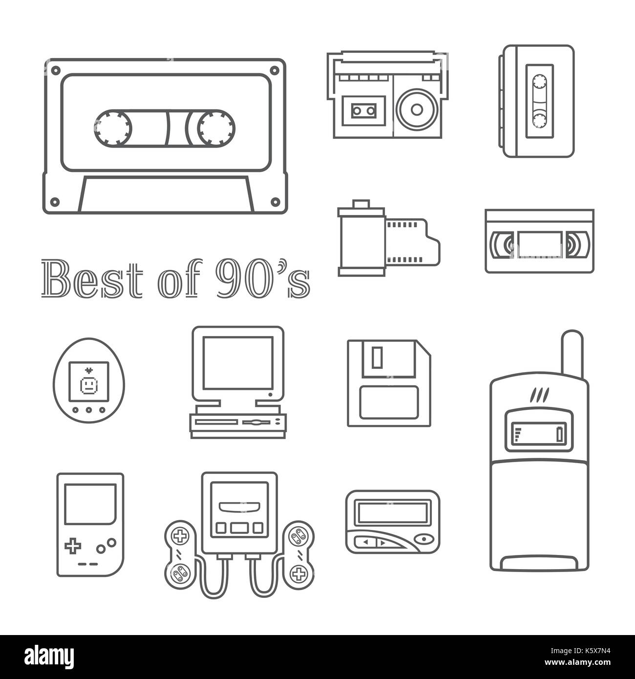 gadget of 90s icon Stock Vector Image & Art - Alamy