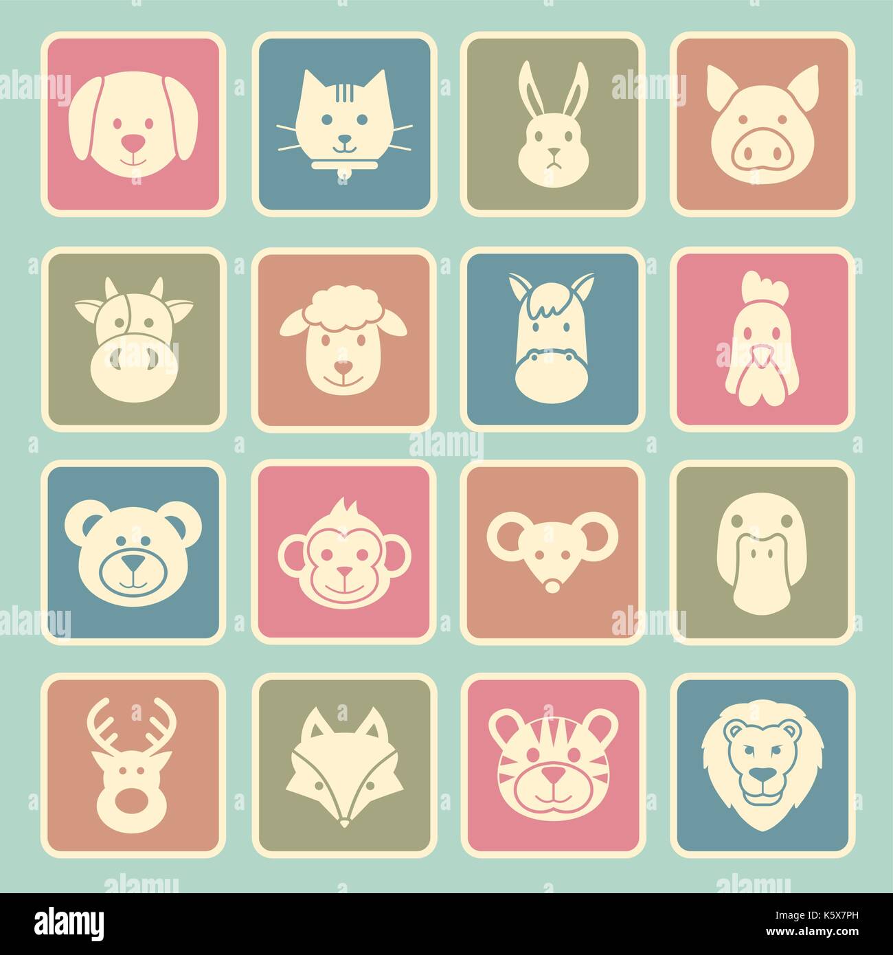 Cat dog duck face Stock Vector Images - Alamy