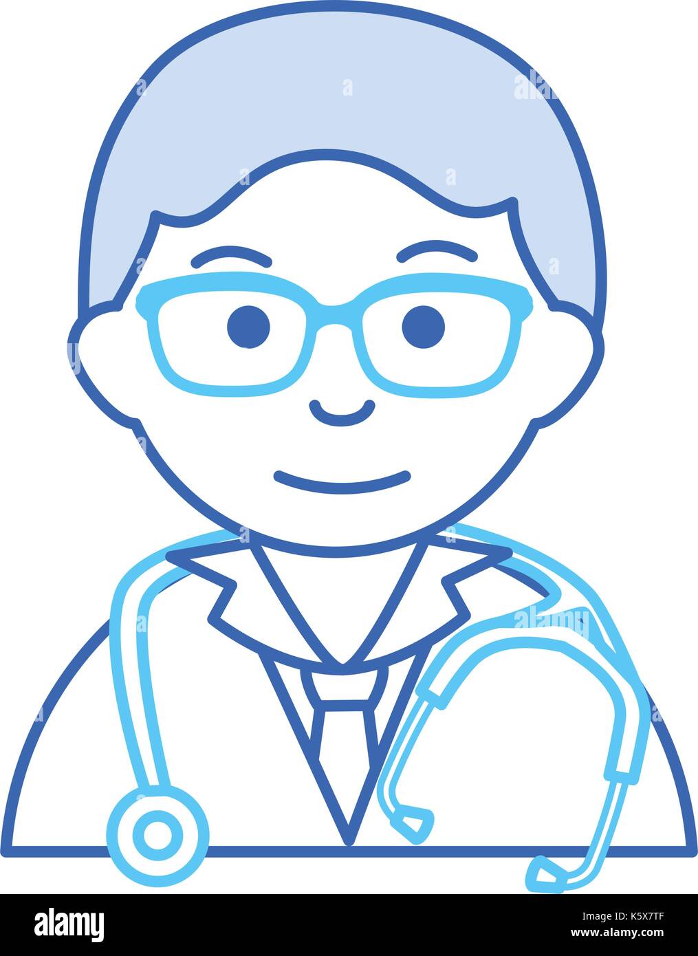 male doctor with stethoscope avatar character Stock Vector Image & Art ...