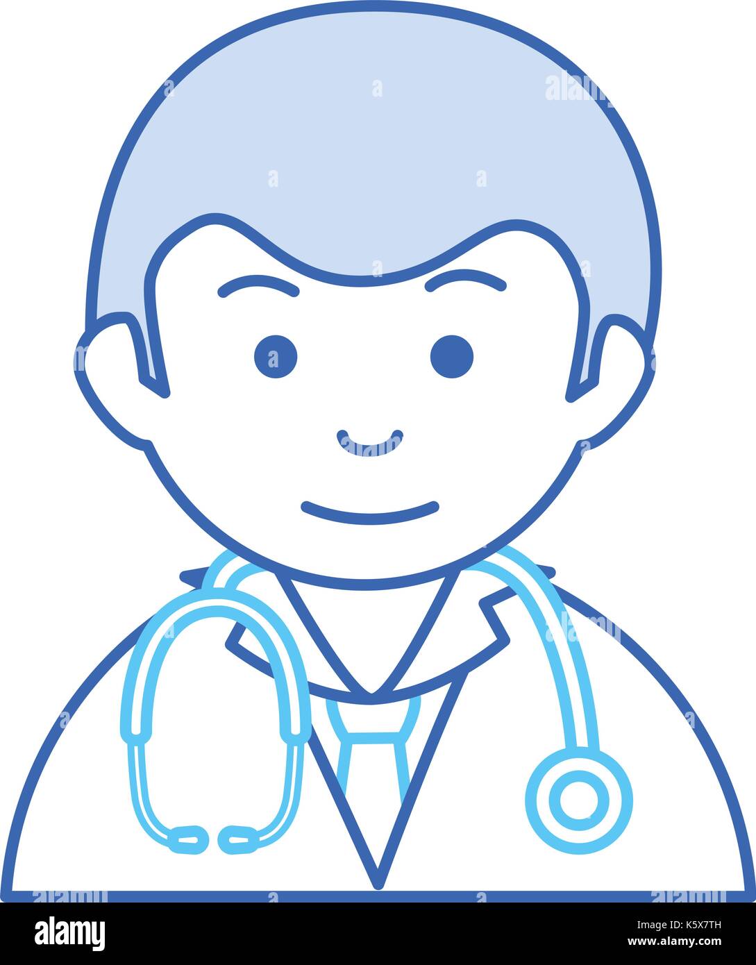 male doctor with stethoscope avatar character Stock Vector Image & Art ...