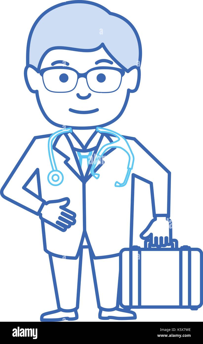 male doctor with stethoscope avatar character Stock Vector Image & Art ...