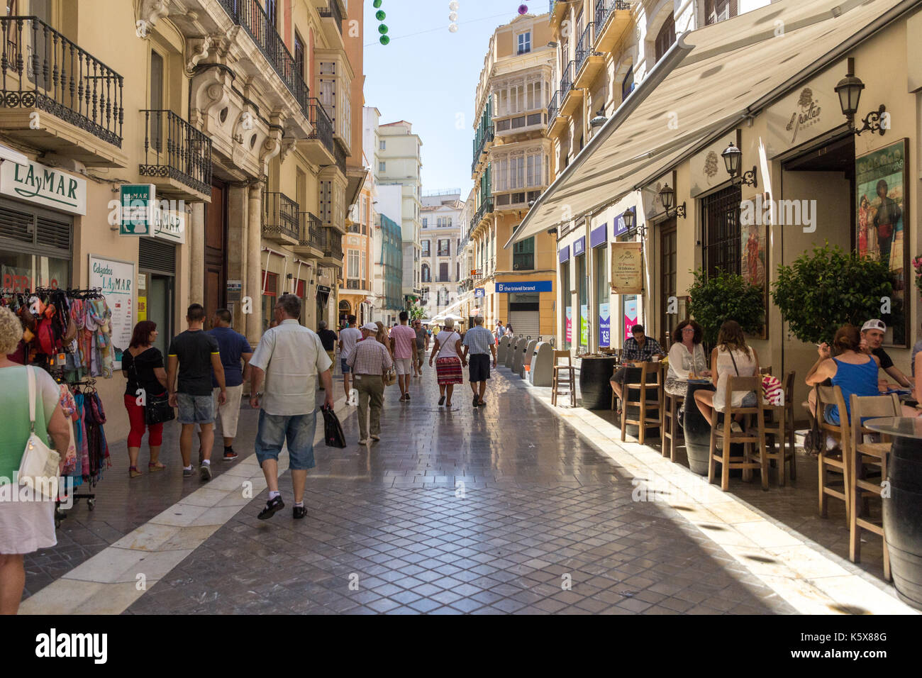 Pedestrianised street malaga hi-res stock photography and images - Alamy