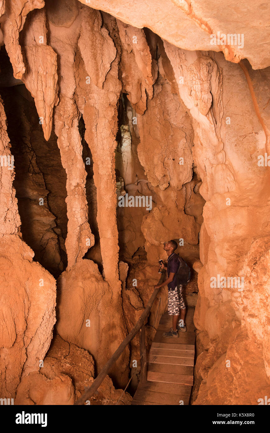 Mandresy cave carved in tsingy of the Ankarana Massif, Madagascar Stock ...