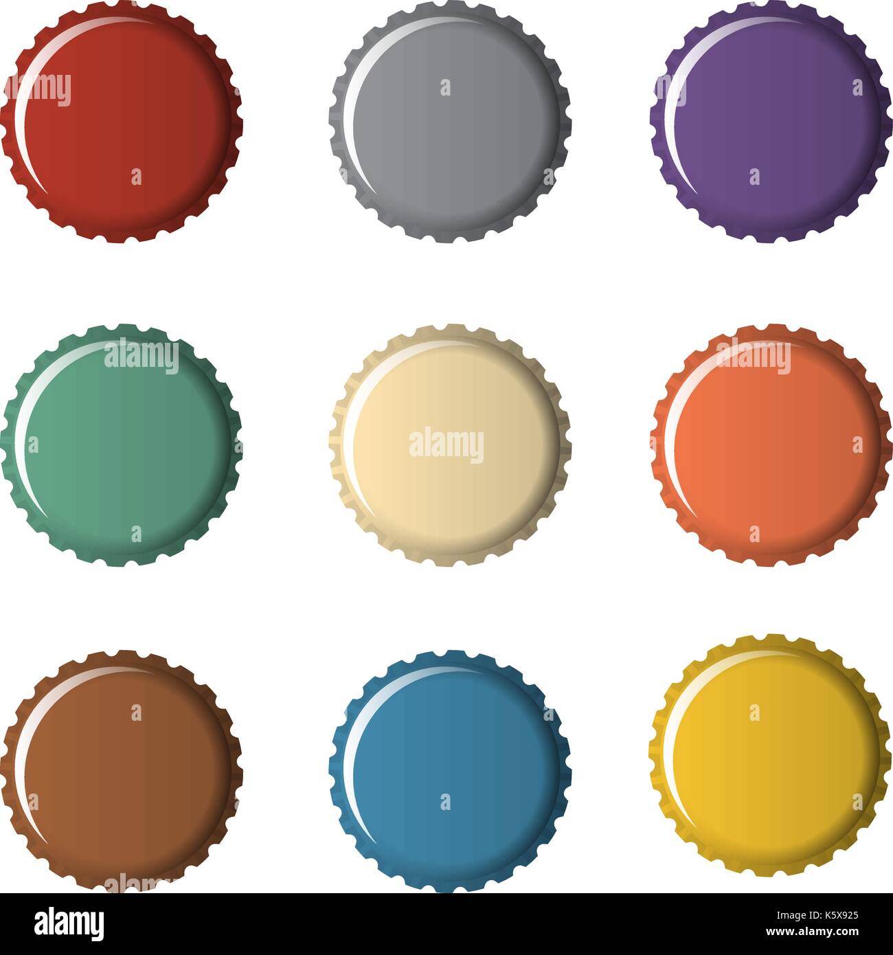 Colorful bottle caps Stock Vector Image & Art - Alamy