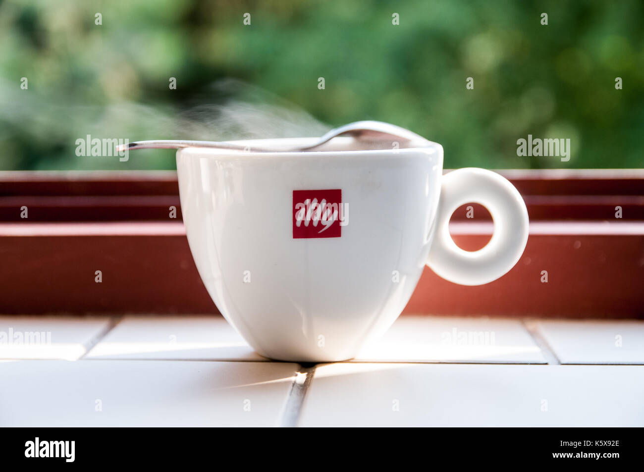 a cup of good coffee from Illy Cafe Stock Photo - Alamy