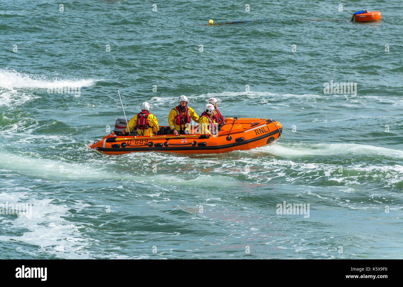 Inshore lifeboat demonstration at Moelfre Lifeboat Day 2017 event on ...