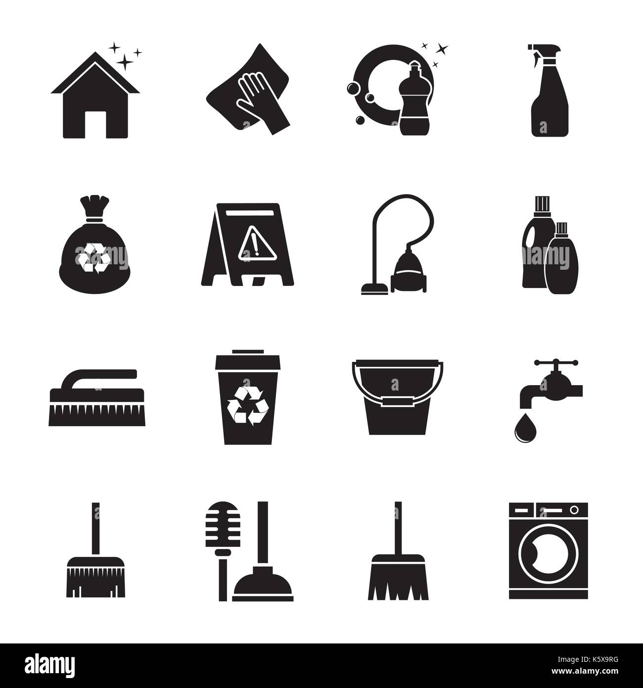 Cleaning icon hi-res stock photography and images - Alamy