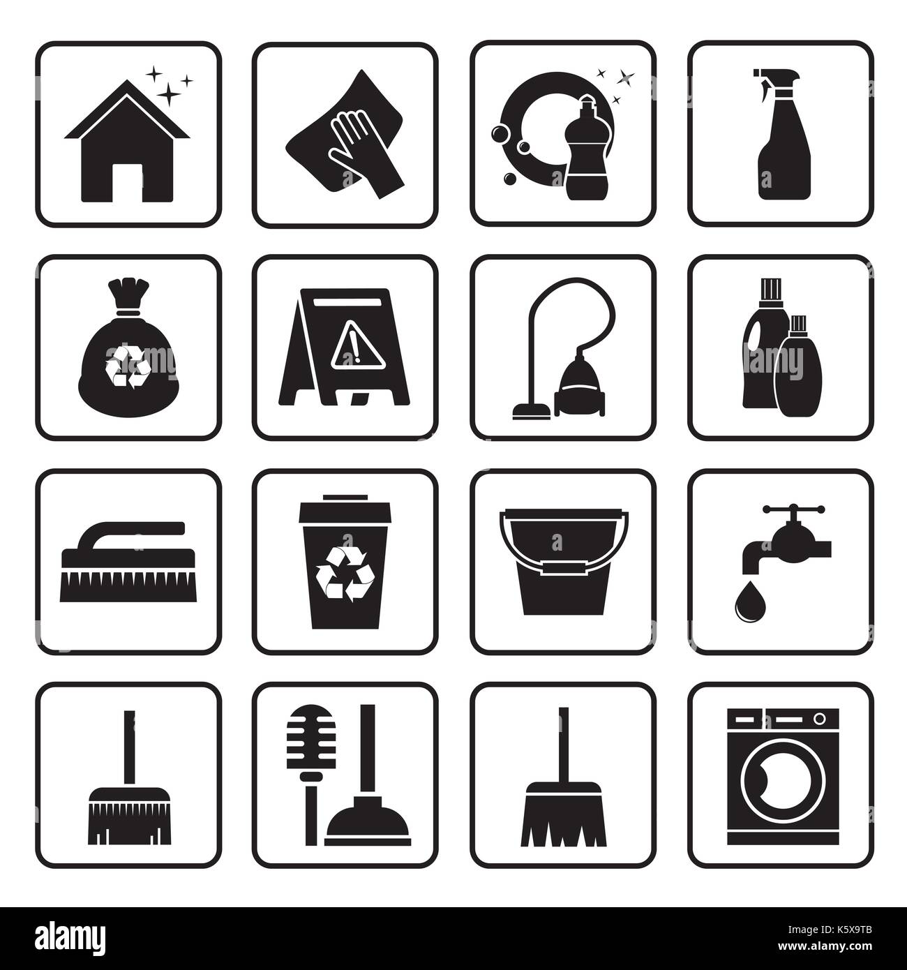 Cleaning icon hi-res stock photography and images - Alamy