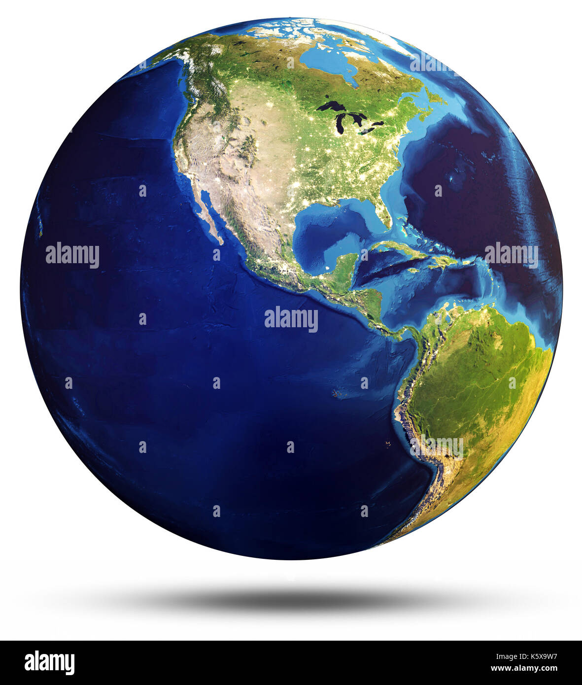 Planet Earth globe 3d rendering Stock Photo - Alamy