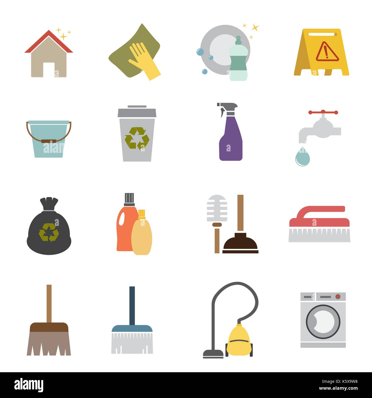 Cleaning icon Stock Vector Images - Alamy