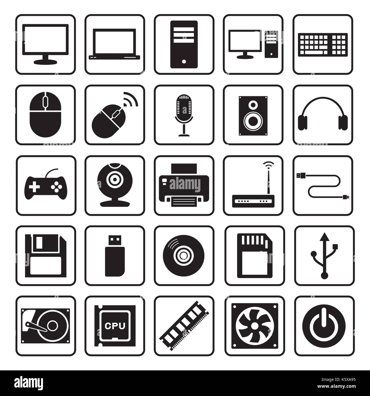 Shut down computer screen Stock Vector Images - Alamy