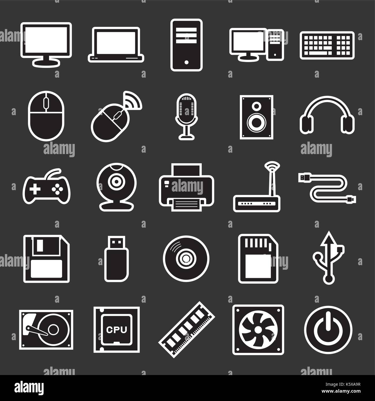 Shut down computer screen Stock Vector Images - Alamy