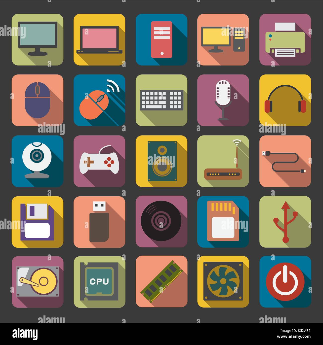 flat computer icon Stock Vector Image & Art - Alamy