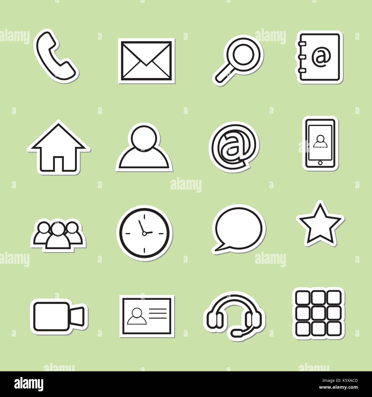 communication sticker icons Stock Vector Image & Art - Alamy