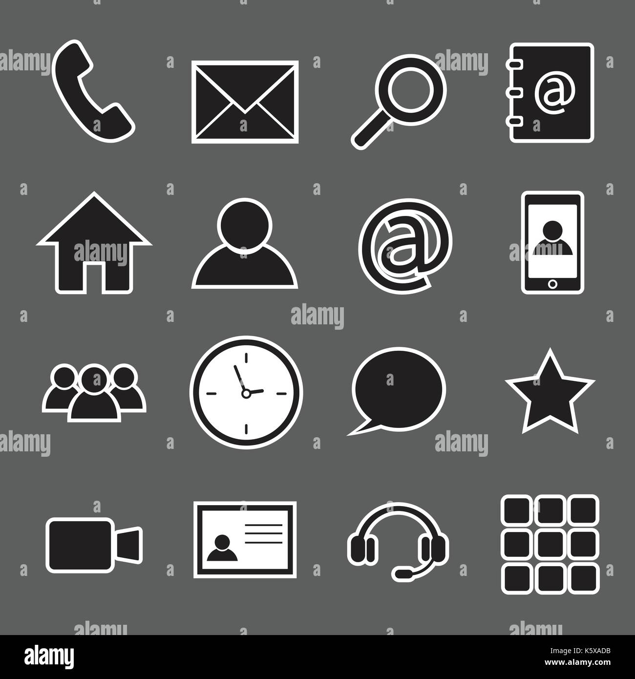 communication sticker icons Stock Vector Image & Art - Alamy