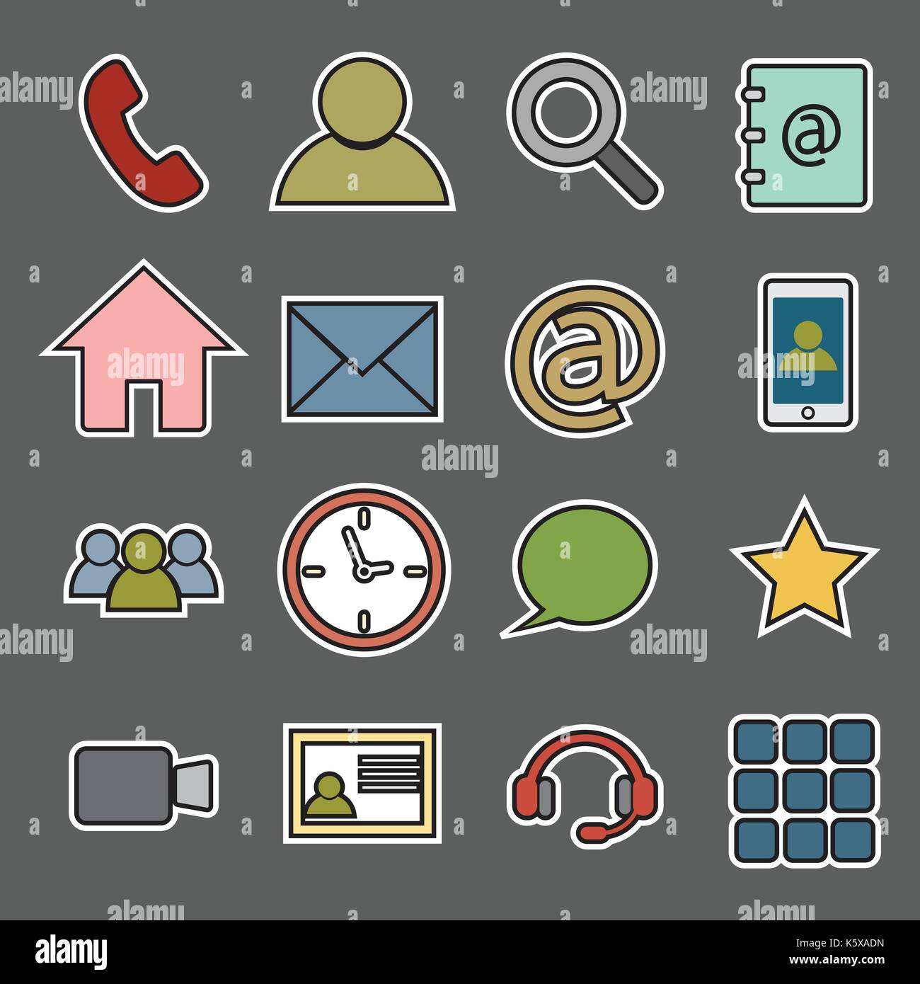 communication sticker icons Stock Vector Image & Art - Alamy