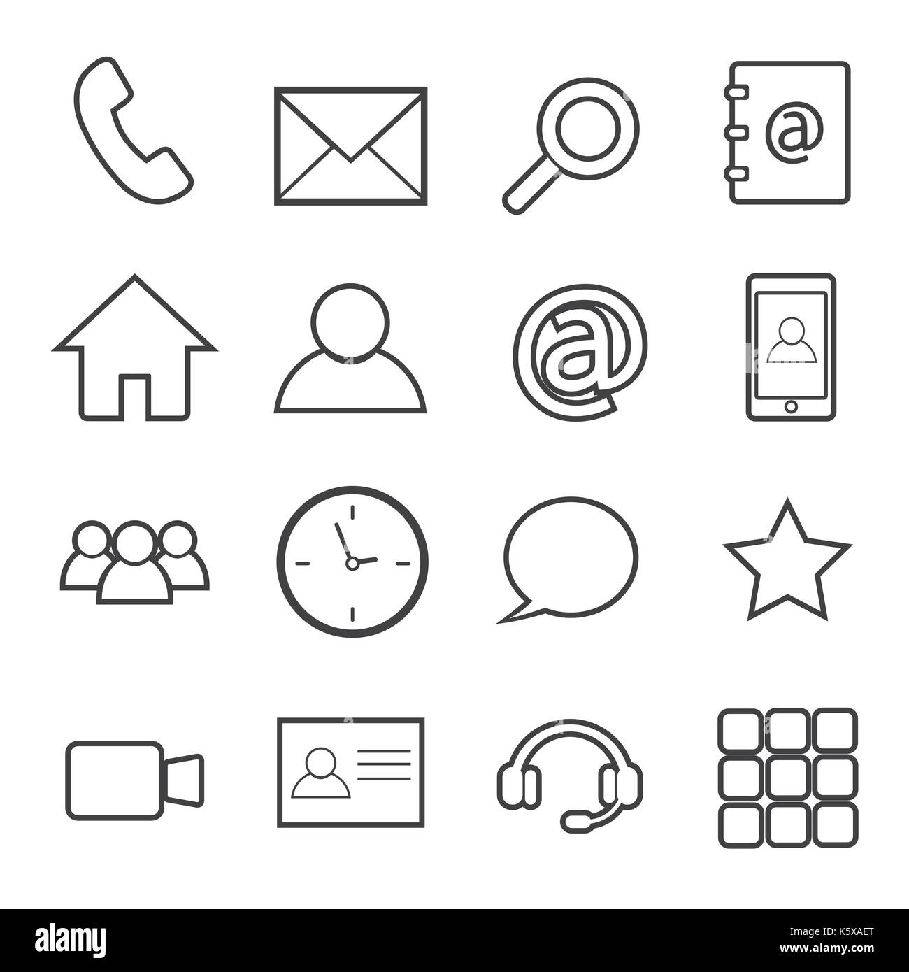 communication sticker icons Stock Vector Image & Art - Alamy