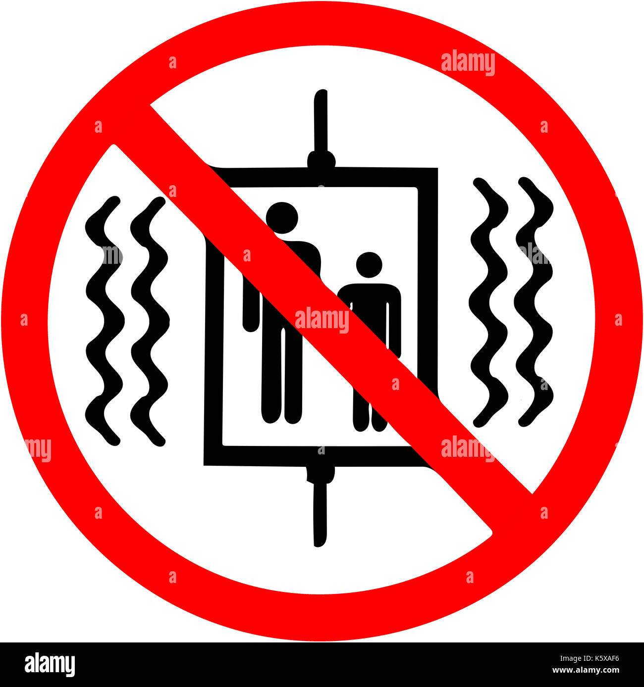 Sign caution lift elevator building hi-res stock photography and images ...